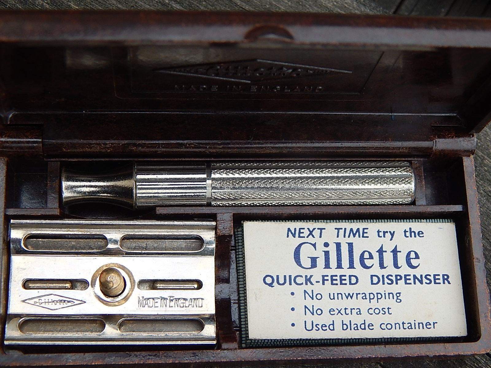 Vintage Gillette Tech Flat Bottom Razor Set 25, Made in England - Etsy