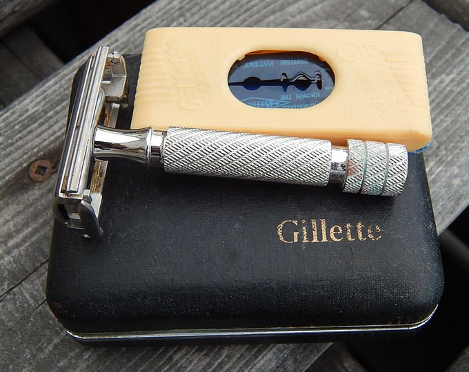 Vintage Gillette Aristocrat Razor Set 22, Made in England, Model 1953 ...