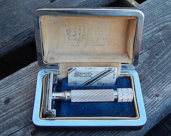 Vintage Gillette Aristocrat Junior Razor Set, Made in England, Model ...