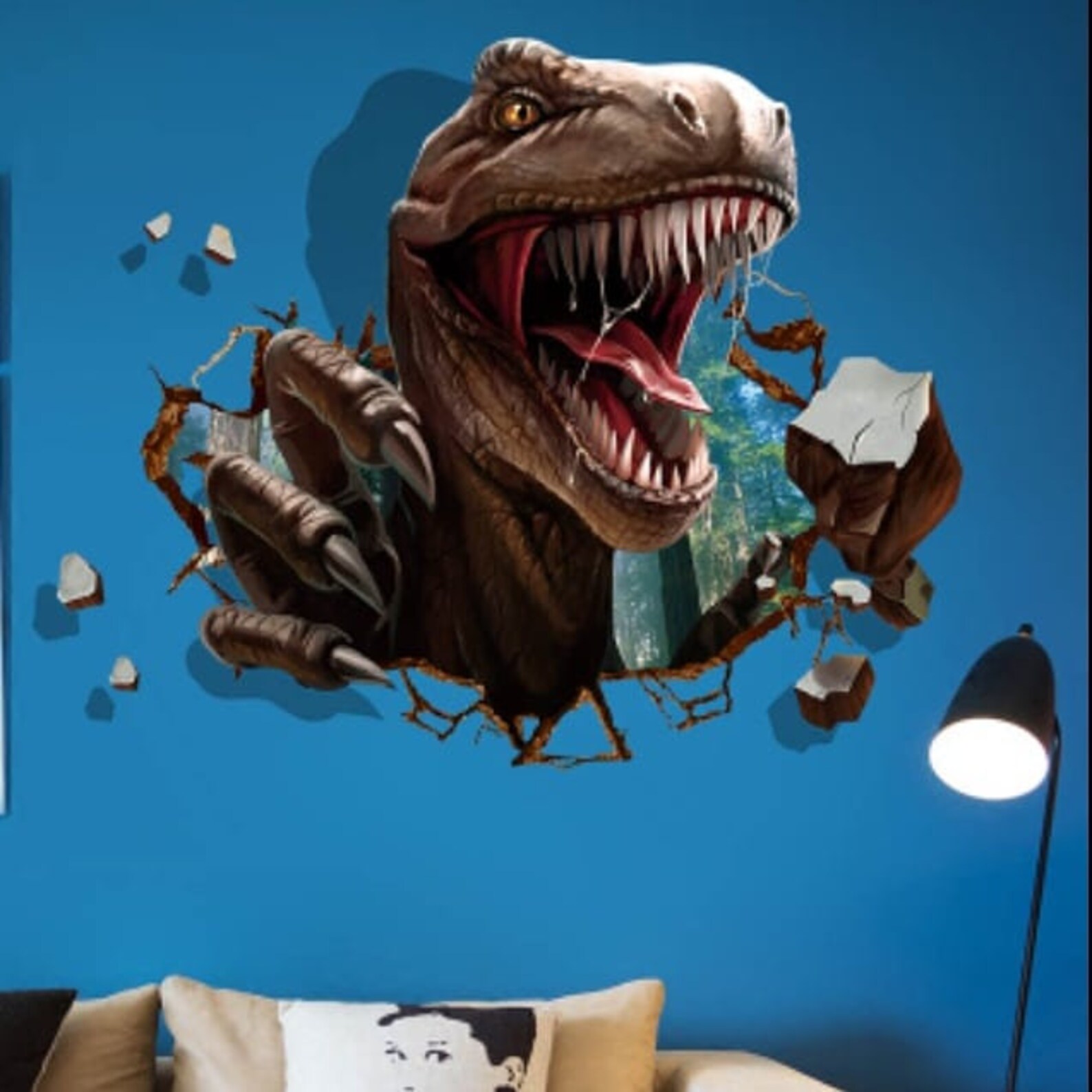 3D Wall Decal 3D Large Dinosaur Wall Sticker Wall Decor Room - Etsy