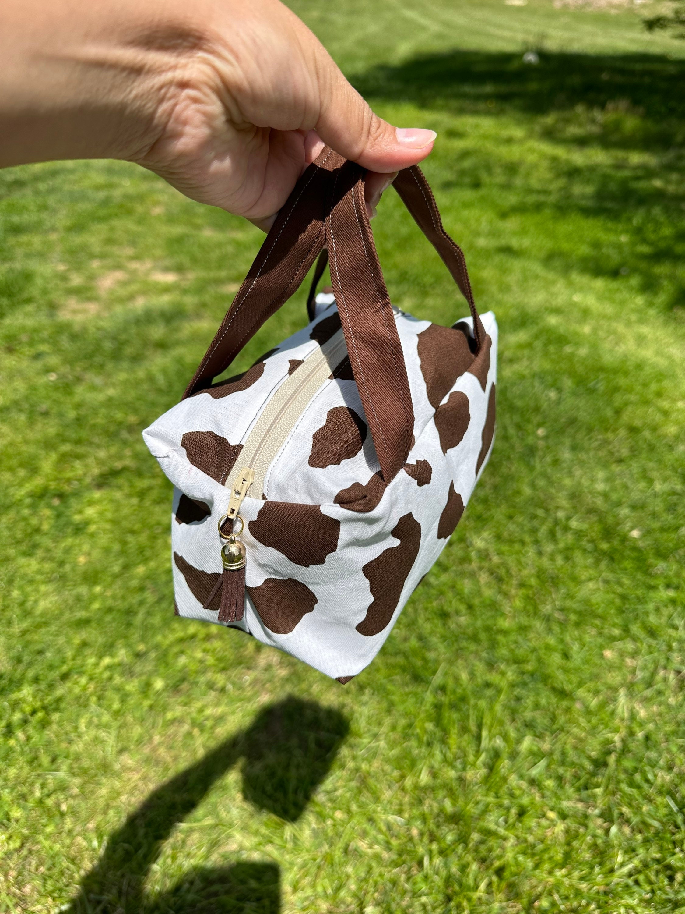 Handmade Toiletry Bag Cow Print Bagmakeup Bag Cow Print - Etsy