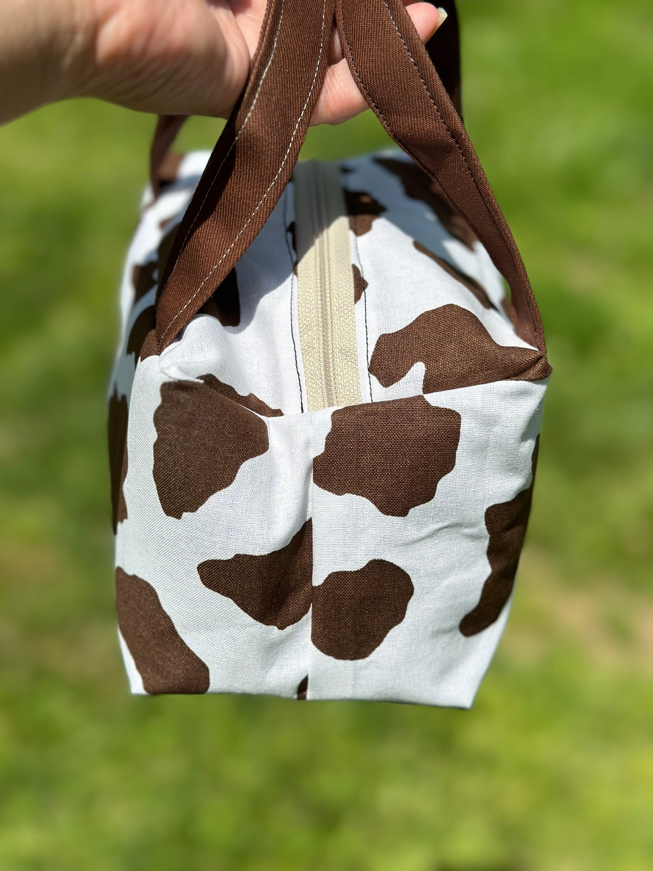 Handmade Toiletry Bag Cow Print Bagmakeup Bag Cow Print - Etsy