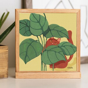 Cat Printed Wall Art Red Cat Poster Printable Brown Cat Cat - Etsy