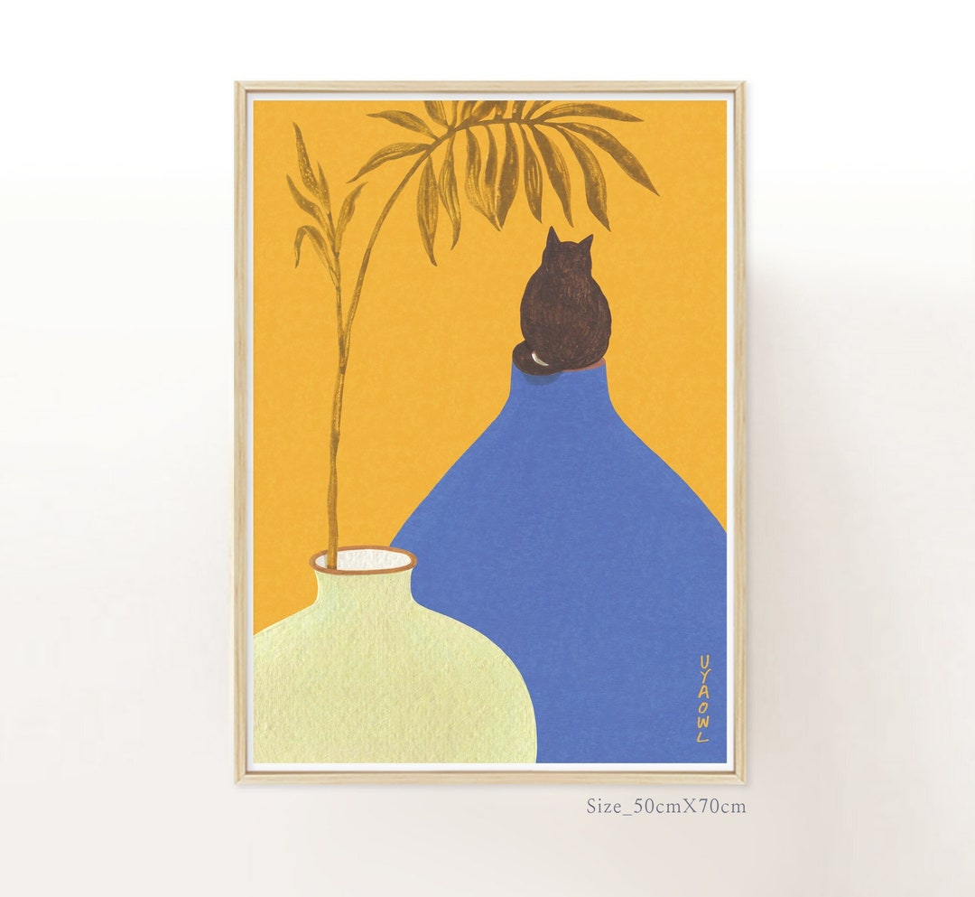Cat Wall Art Cat Love Art Cat Poster Cat Mothers Cute Cat - Etsy