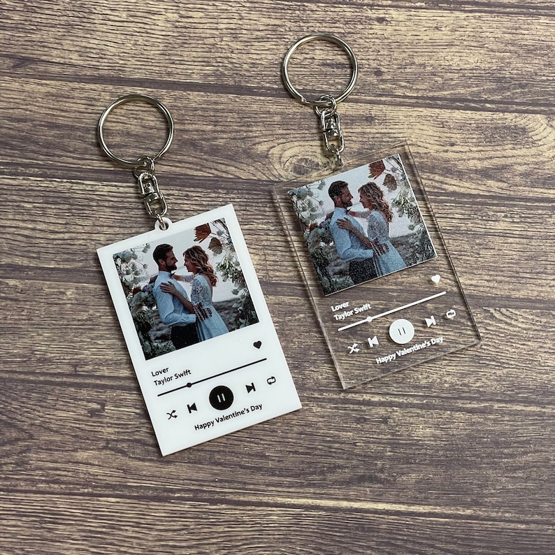 Personalised Song Keychain Album Keyring Music Boyfriend Girlfriend ...