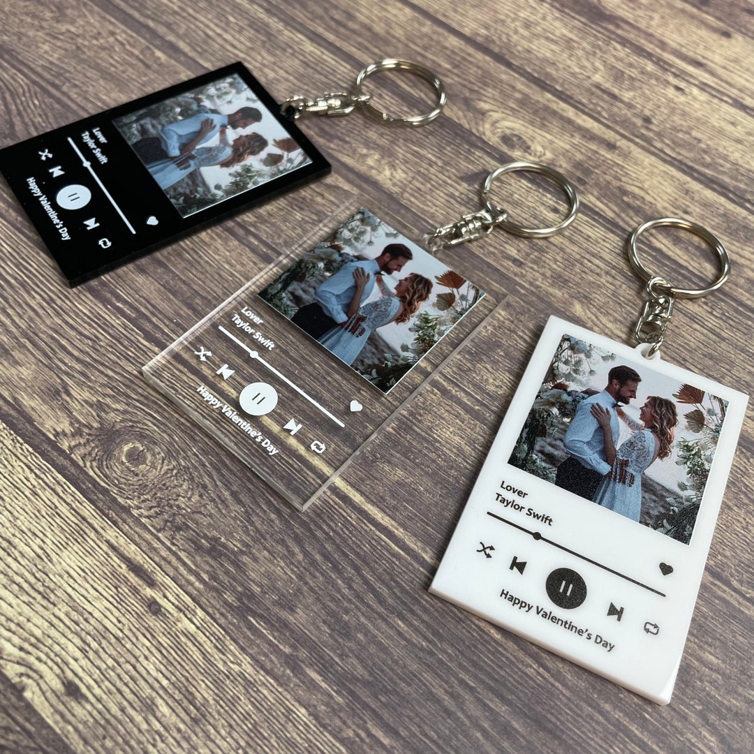 Personalised Song Keychain Album Keyring Music Boyfriend Girlfriend ...