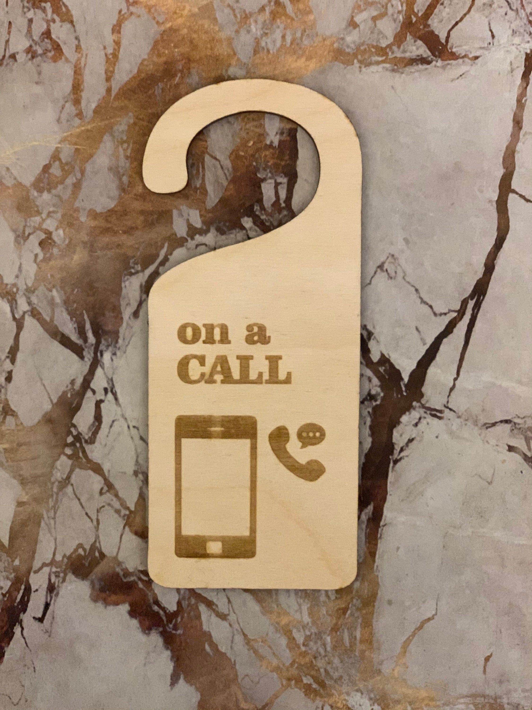 WOODEN ON A CALL / Door Hanger / Door Sign / Dads Office / - Etsy UK