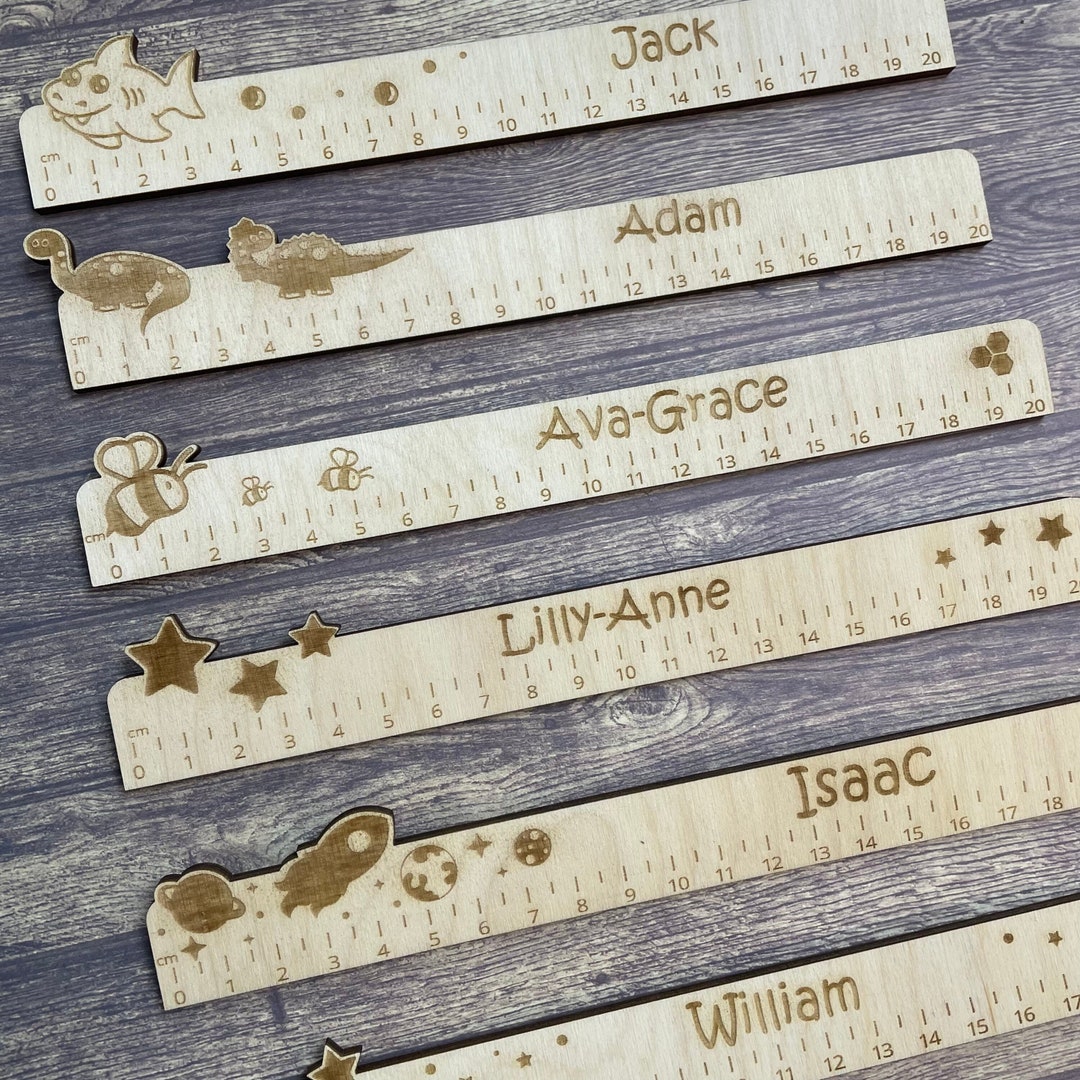 Personalised Ruler Teacher Pupil Gift Wooden Class End of Term Favour ...