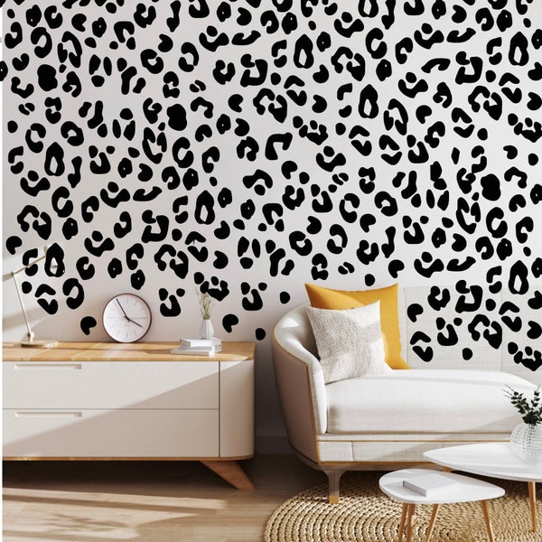 Leopard Print Wall Decal - Etsy UK