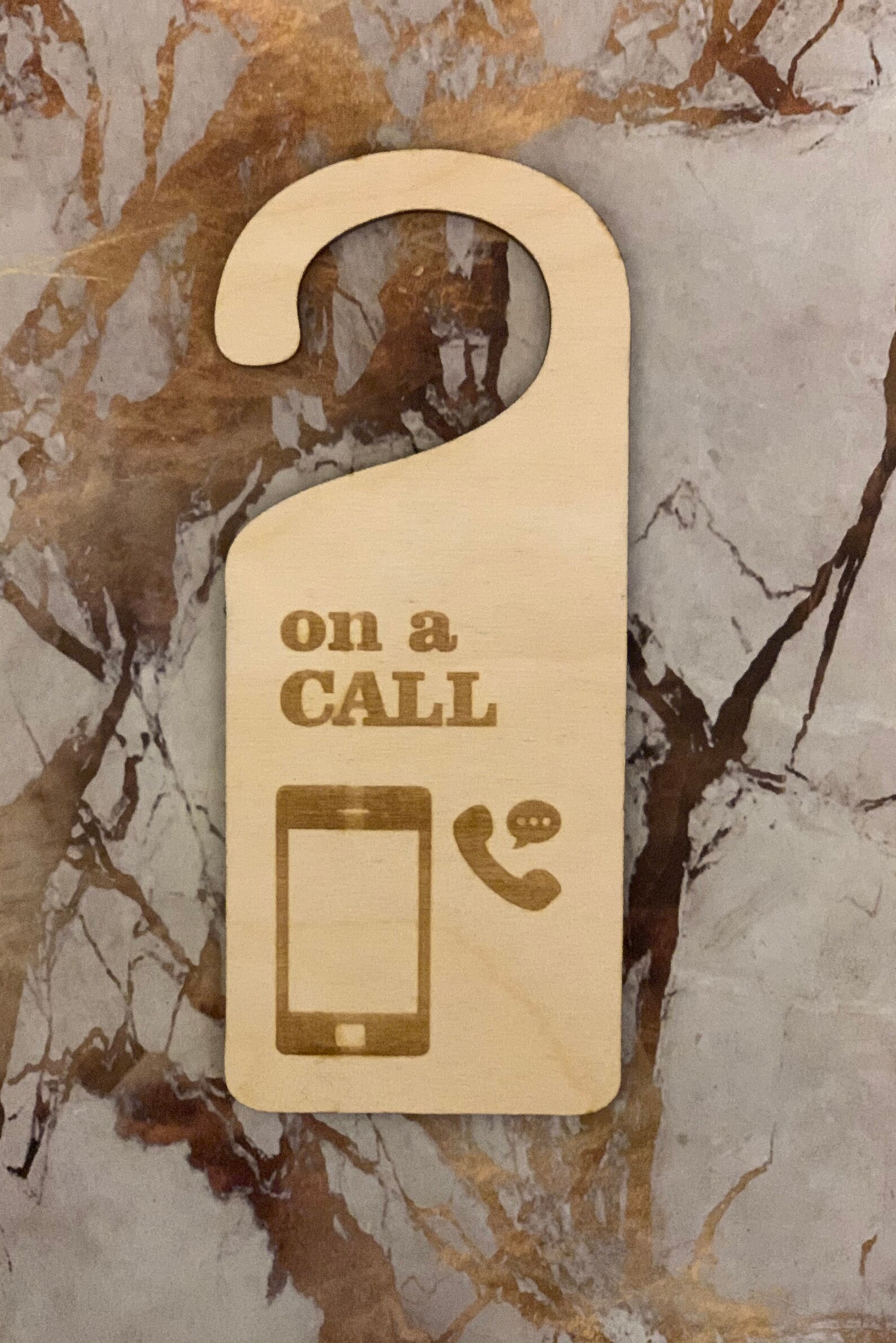 WOODEN ON A CALL / Door Hanger / Door Sign / Dads Office / - Etsy UK