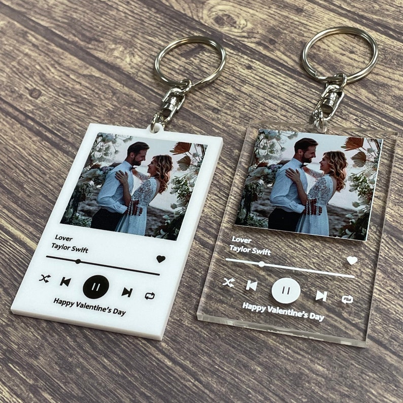 Personalised Song Keychain Album Keyring Music Boyfriend Girlfriend ...