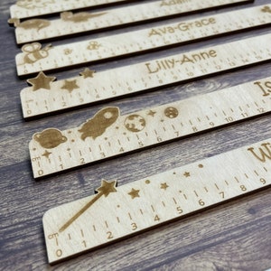 Personalised Ruler Teacher Pupil Gift Wooden Class End of Term Favour ...