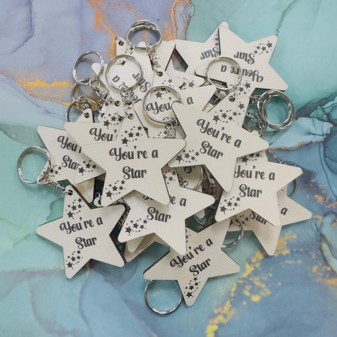 End of School Keyring Gifts | You're a Star | Teacher Pupil Gift ...