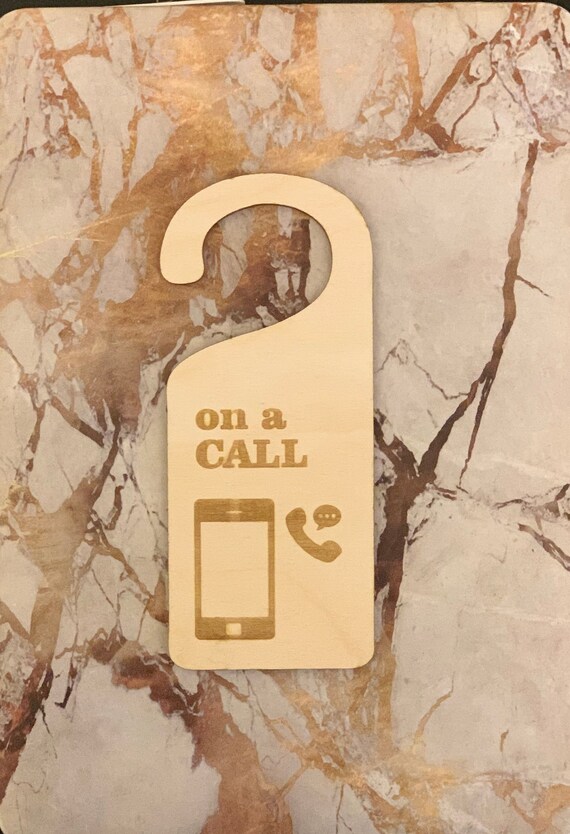 WOODEN ON A CALL / Door Hanger / Door Sign / Dads Office / | Etsy