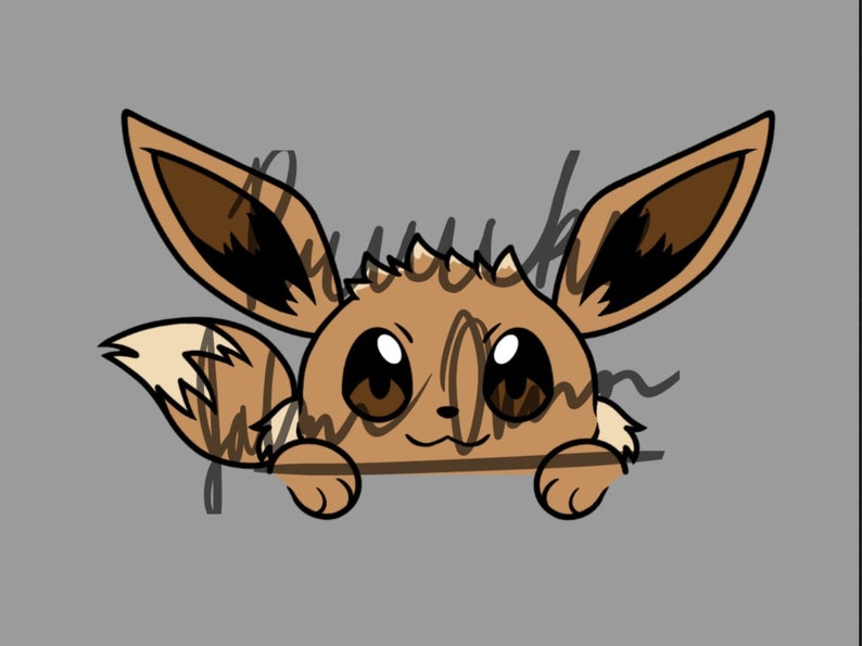 Eeveelutions Peek-a-boo PNG & SVG Files - Etsy