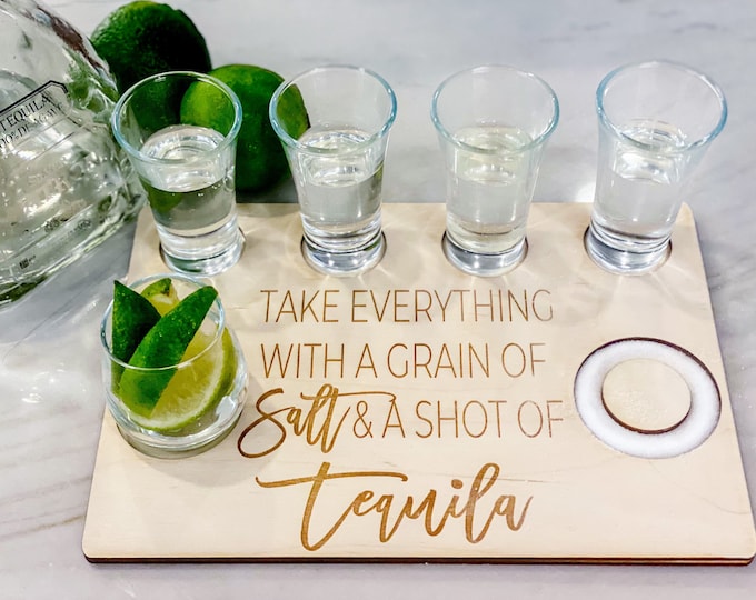 Tequila Shot Board SVG - Etsy