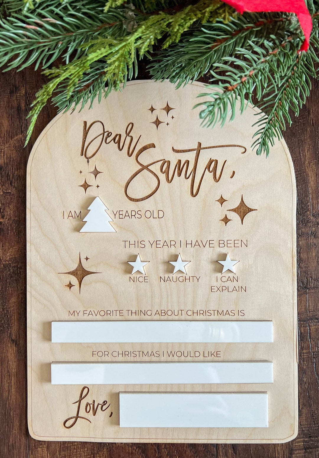 Dear Santa Sign SVG - Etsy