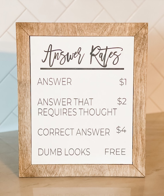 Answer Rates Sign SVG - Etsy