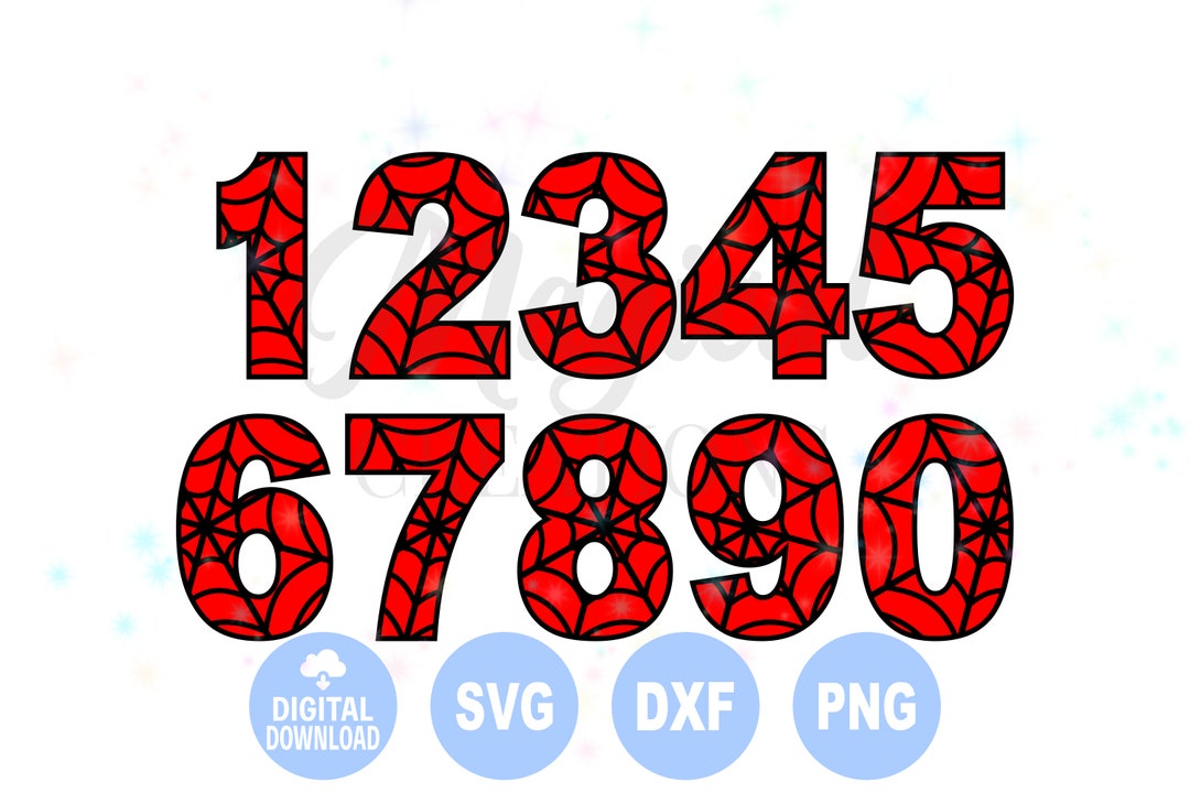 Spiderweb Number Svg, Spider Number 0-9 Svg, Number Svg, Number 0-9 Svg ...