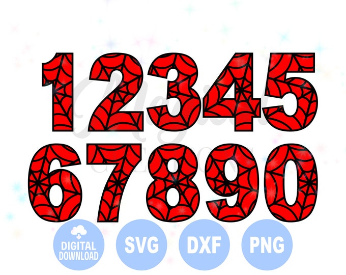 Spiderweb Number Svg, Spider Number 0-9 Svg, Number Svg, Number 0-9 Svg ...