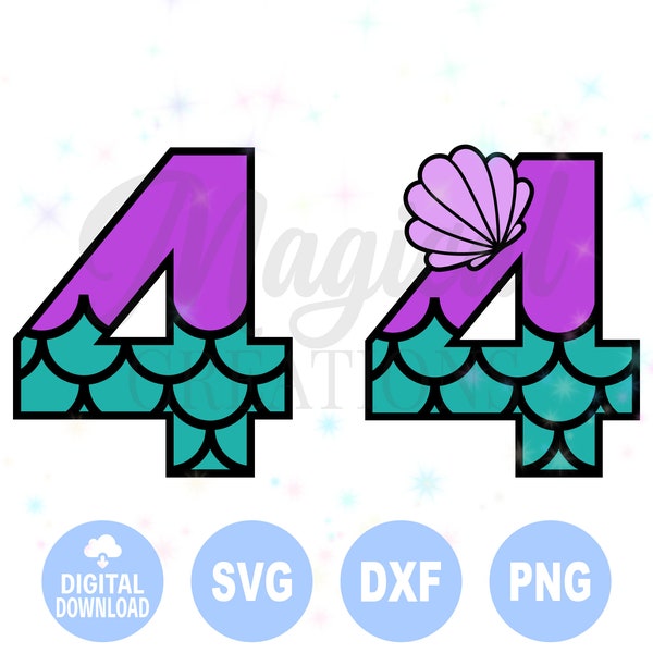 Mermaid Birthday Svg - Etsy