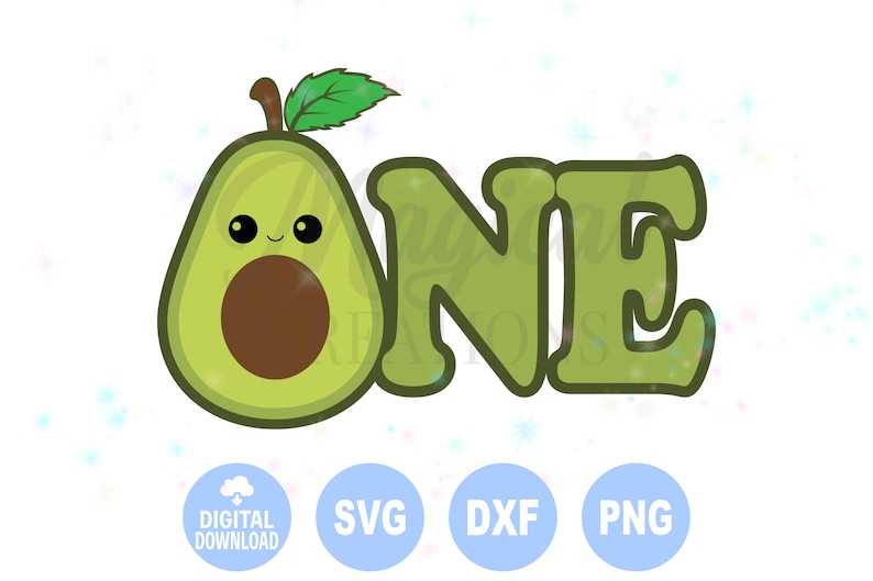 Avocado One Cake Topper Svg Avocado First Birthday Svg - Etsy