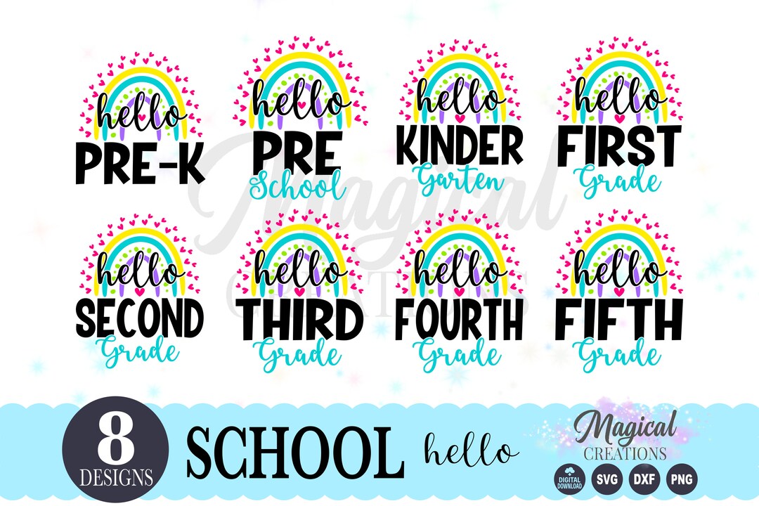 Hello Back to School Svg, First Day of School Svg, Back to School ...