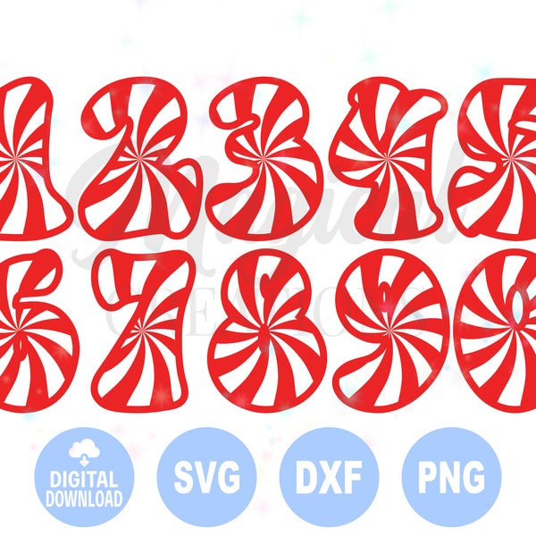 Candy Cane Number 0 - Etsy