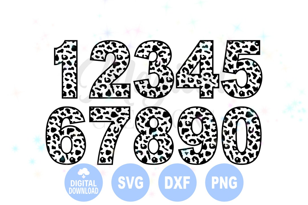 Leopard Number Svg, Leopard Number 0-9 Svg, Number Svg, Number 0-9 Svg ...