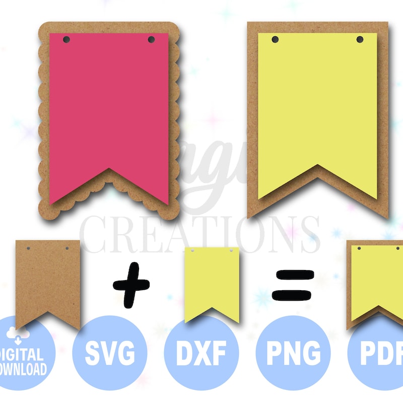 Pennant Banner Svg - Etsy