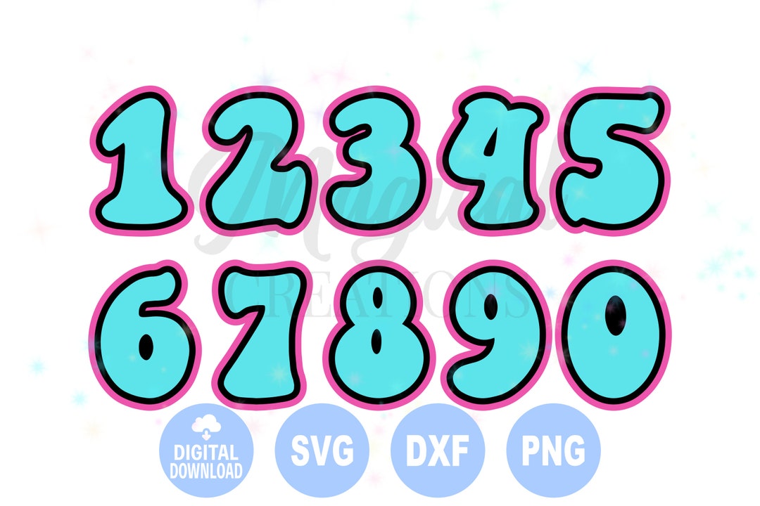 Layered Numbers Svg, Layer Number 0-9 Svg, Birthday Svg, Number Svg ...