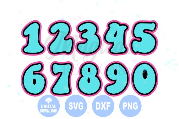 Layered Numbers Svg Layer Number 0-9 Svg Birthday Svg | Etsy