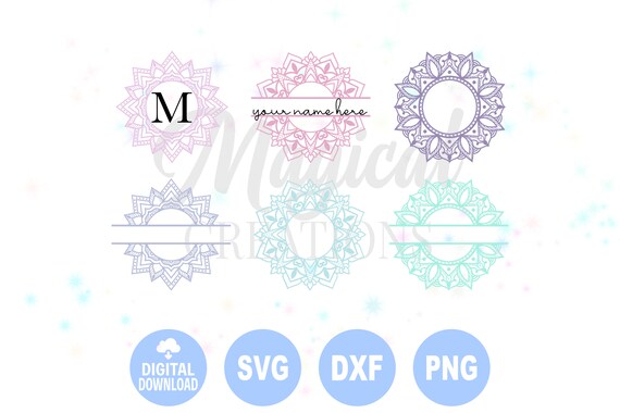Mandala Monogram Frame Svg Mandala Svg Monogram Frame Svg - Etsy