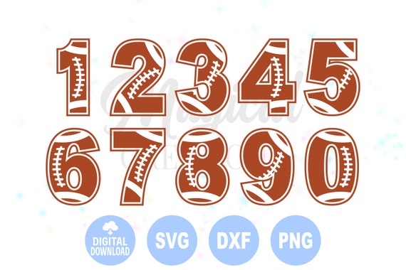 Title : Football Number Svg Football Number 0-9 Svg Sport | Etsy