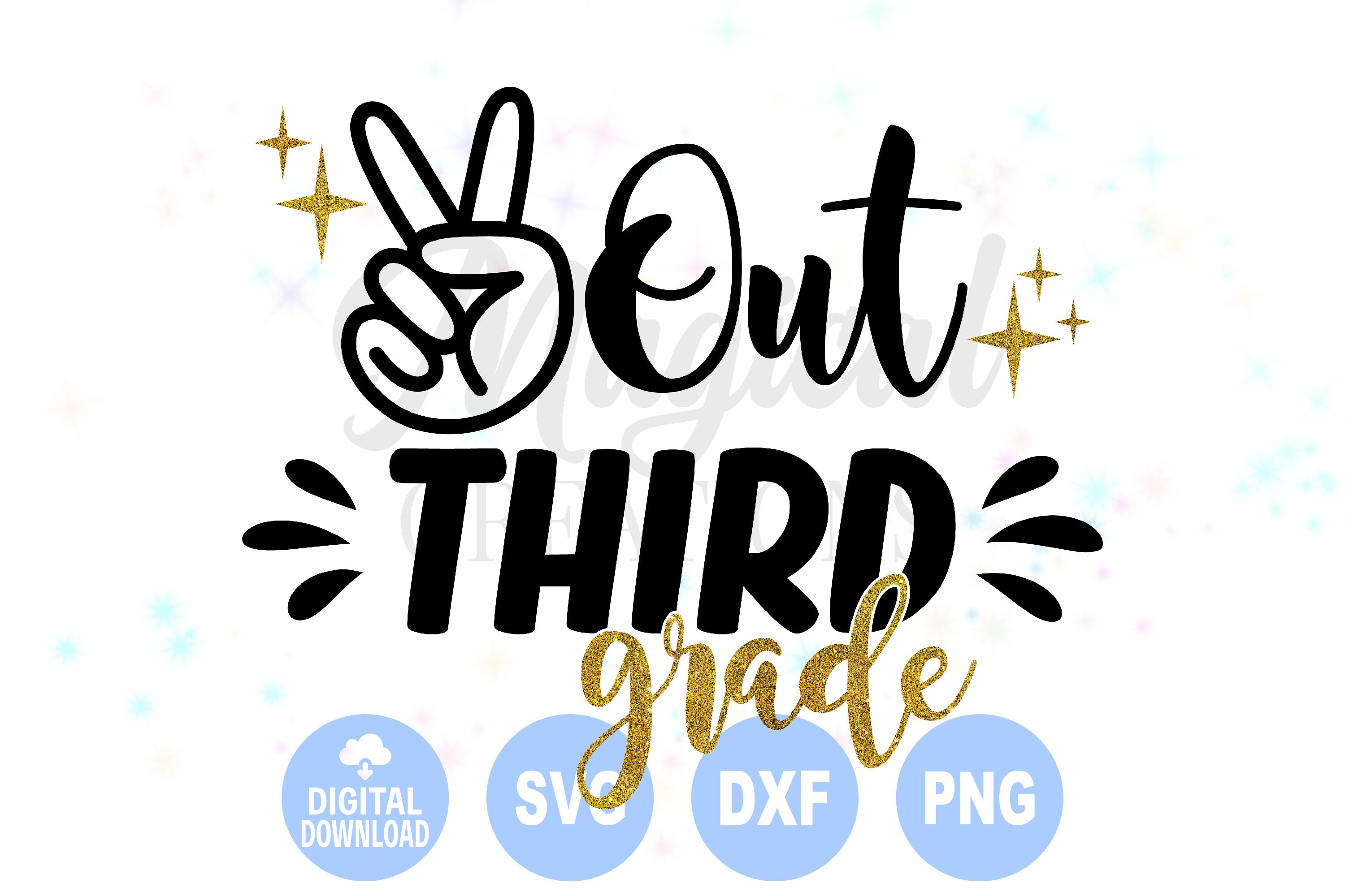 Peace Out School Svg Bundle of 8 Pre-school to Fifth Grade | Etsy