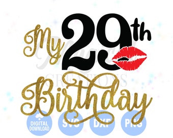 29th Birthday Svg | Etsy
