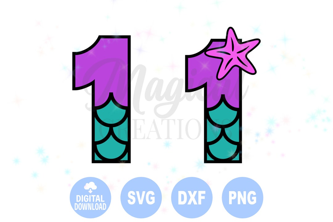Mermaid Number 1 Svg, Mermaid Svg, Mermaid Birthday Svg, Mermaid ...