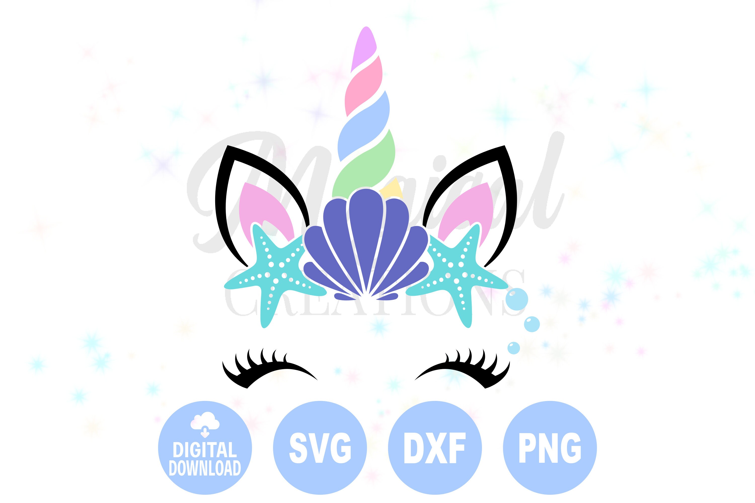 Mermaid Unicorn, Mermaid Unicorn Svg, Unicorn Svg, Mermaid Svg, Unicorn ...