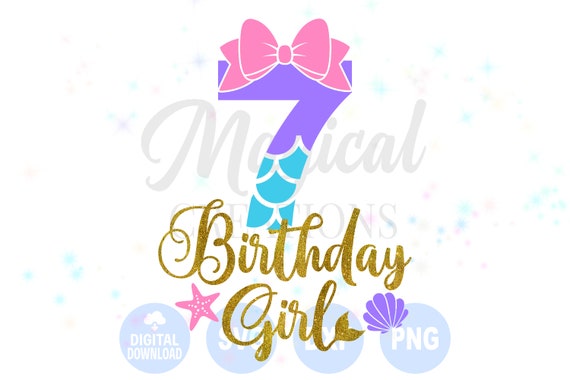 My 7th Birthday Mermaid svg 7th Birthday svg Mermaid - Etsy.de