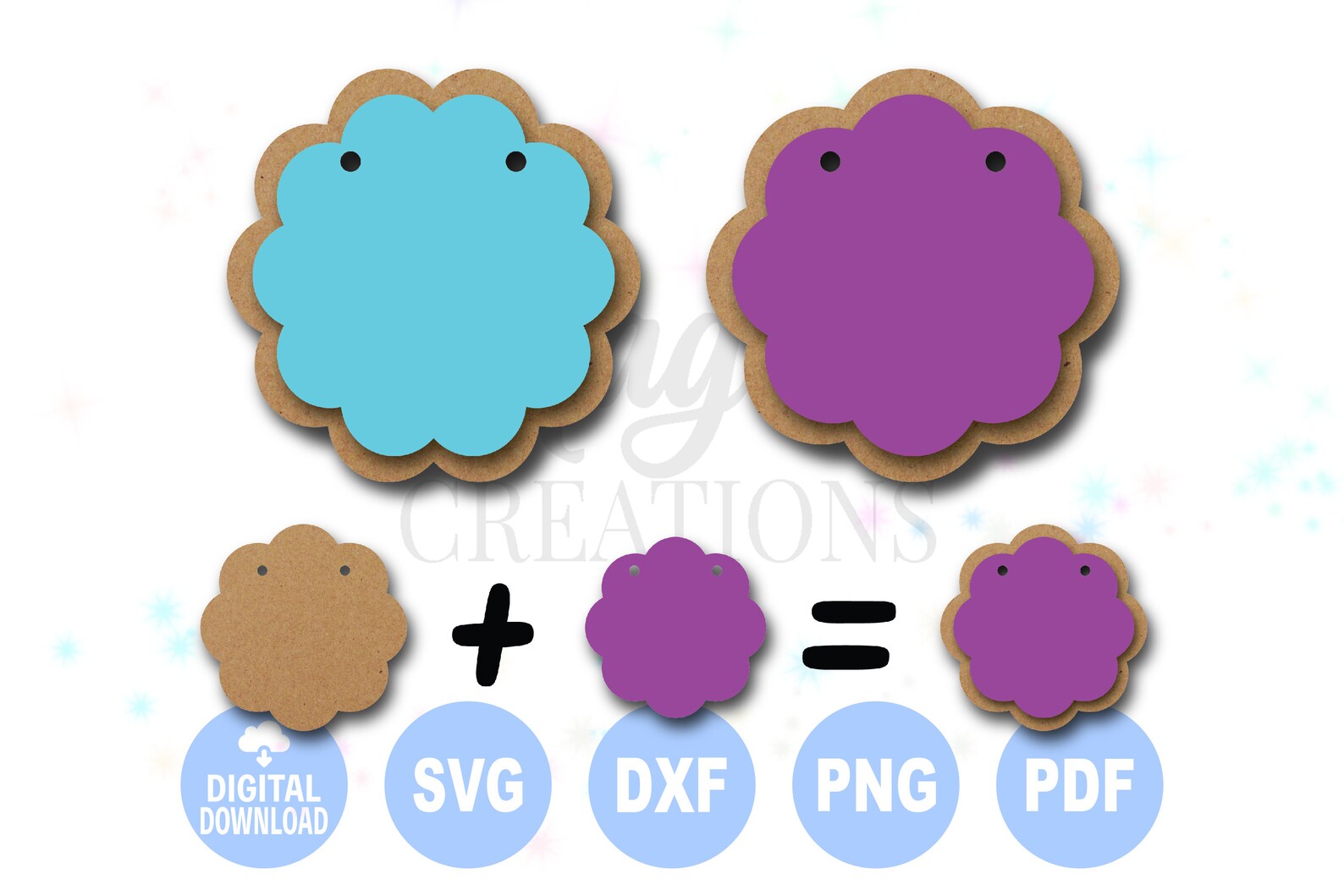 Banner svg Scallop Banner svg DIY Banner svg Pennant Banners | Etsy