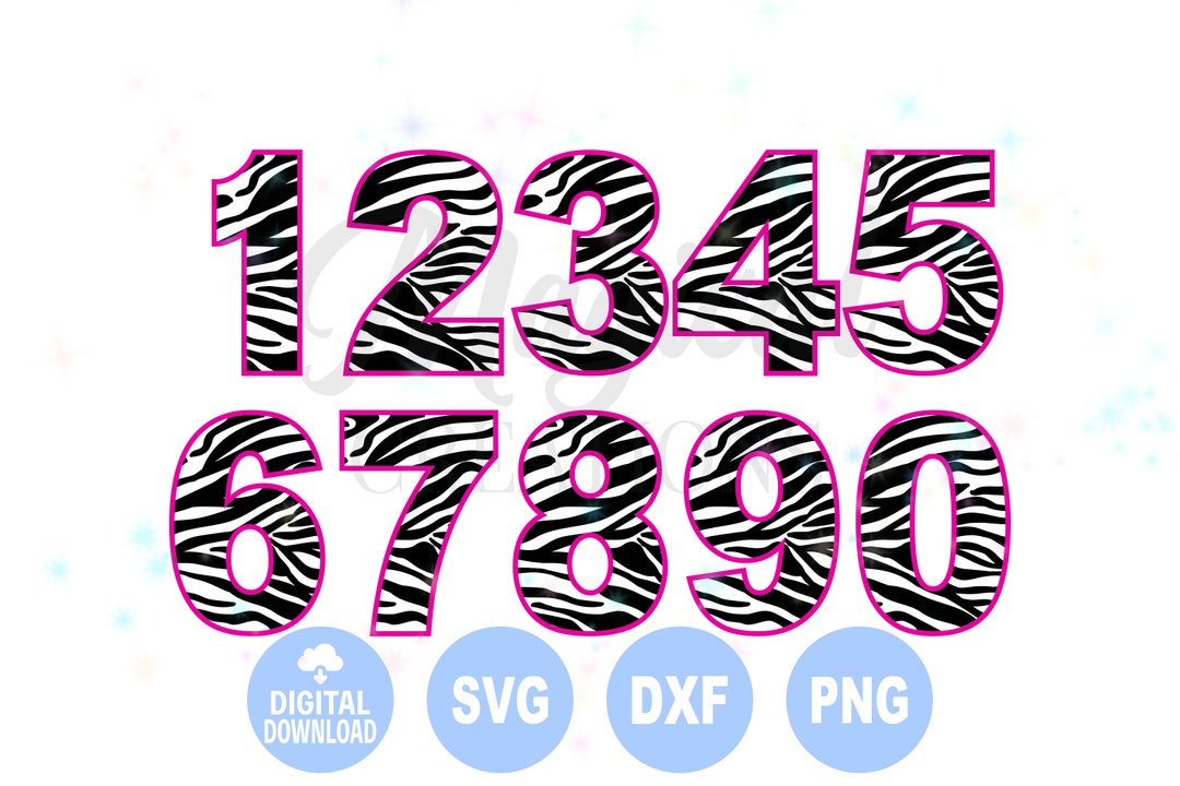 Zebra Number Svg, Zebra Number 0-9 Svg, Number Svg, Number 0-9 Svg ...