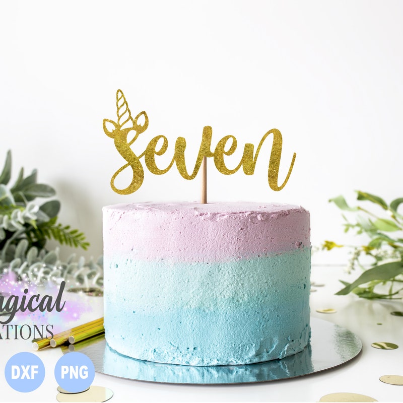 Unicorn 7th Birthday Svg - Etsy