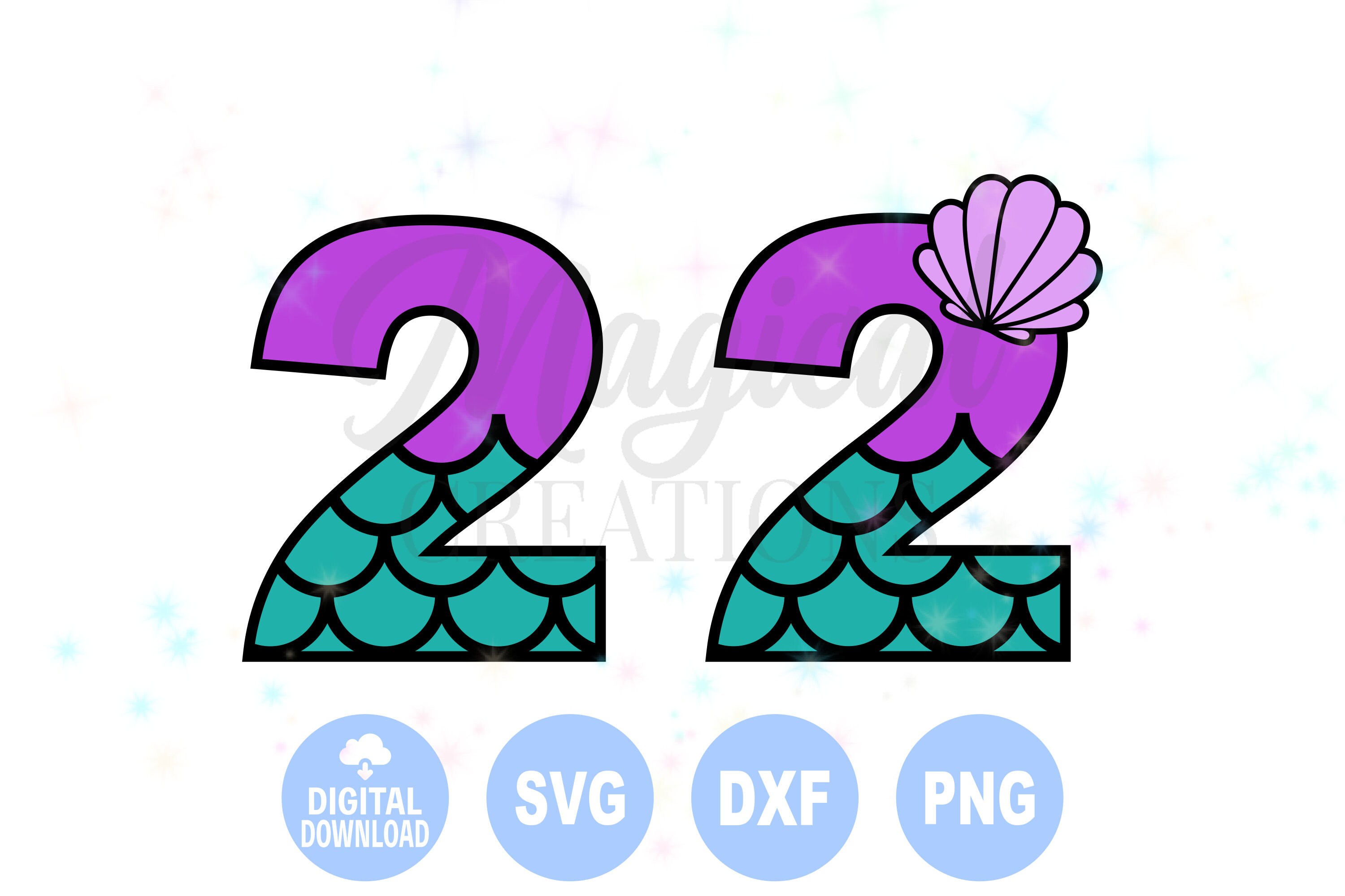 Mermaid Number 2 Svg, Mermaid Svg, Mermaid Birthday Svg, Mermaid ...