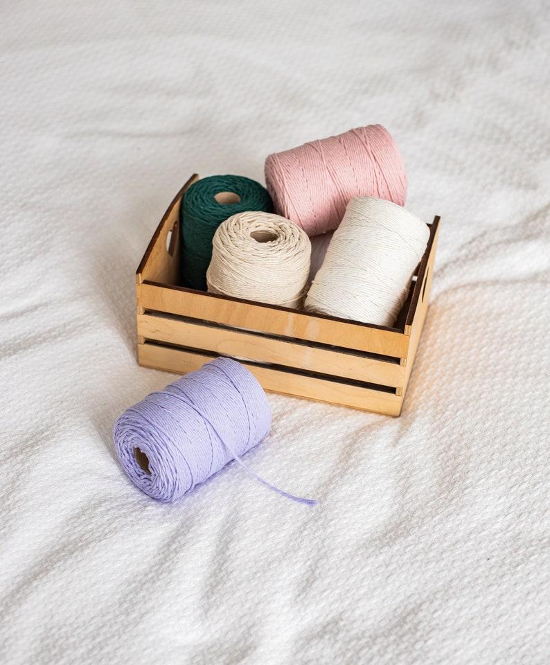 Macrame Cord 2mm 656ft Single Strand Twisted Cotton Cord / - Etsy