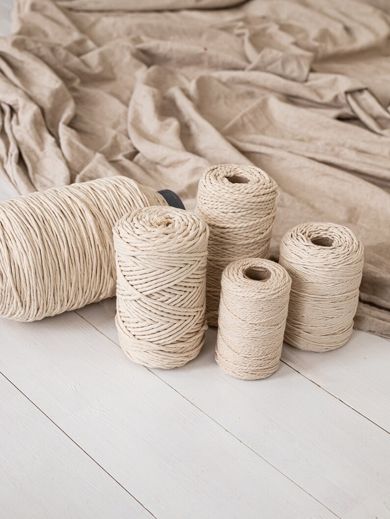 Macrame Cotton Cord 2mm 328 Ft 100m 2 Strand Twisted | Etsy