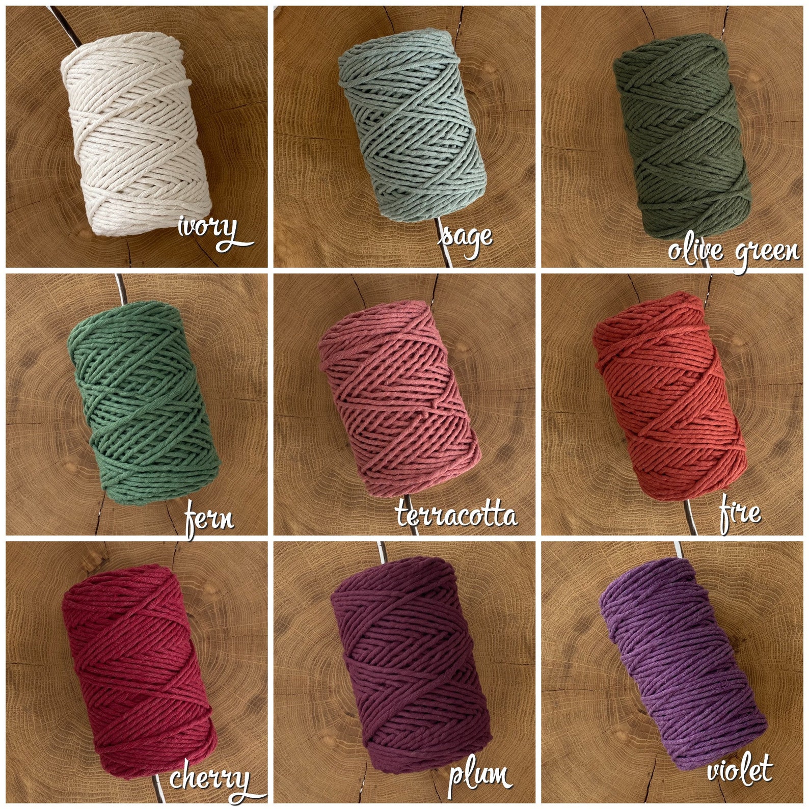 Macrame Cord 5mm Single Strand Twisted Macrame Cord/ Macrame | Etsy