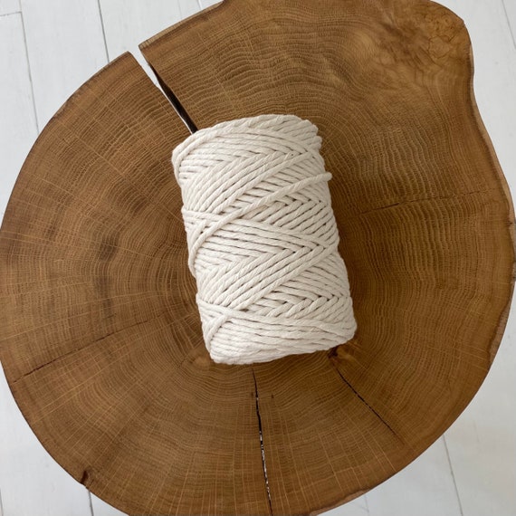 Macrame Cord 5mm Natural Color/ Single Strand Twisted Macrame - Etsy