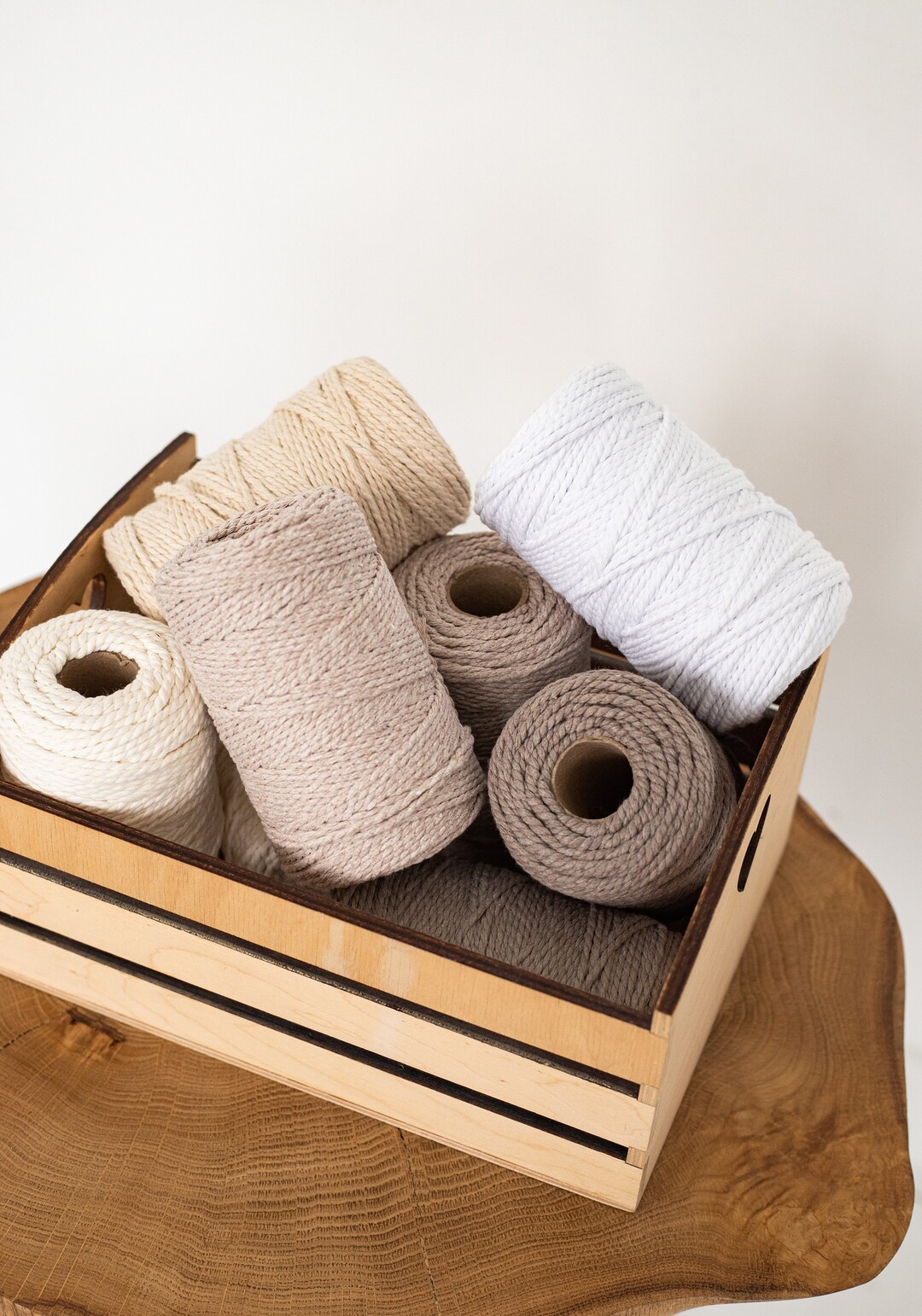 Macrame Cotton Cord 2mm 328 Ft (100m), 2 Strand Twisted Macrame Rope ...