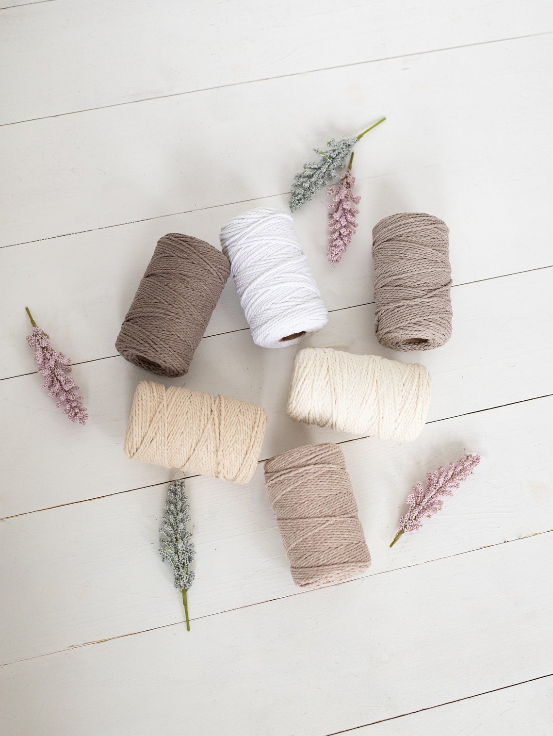 Macrame Cotton Cord 2mm White 328 Ft 100m 2 Strand Twisted | Etsy