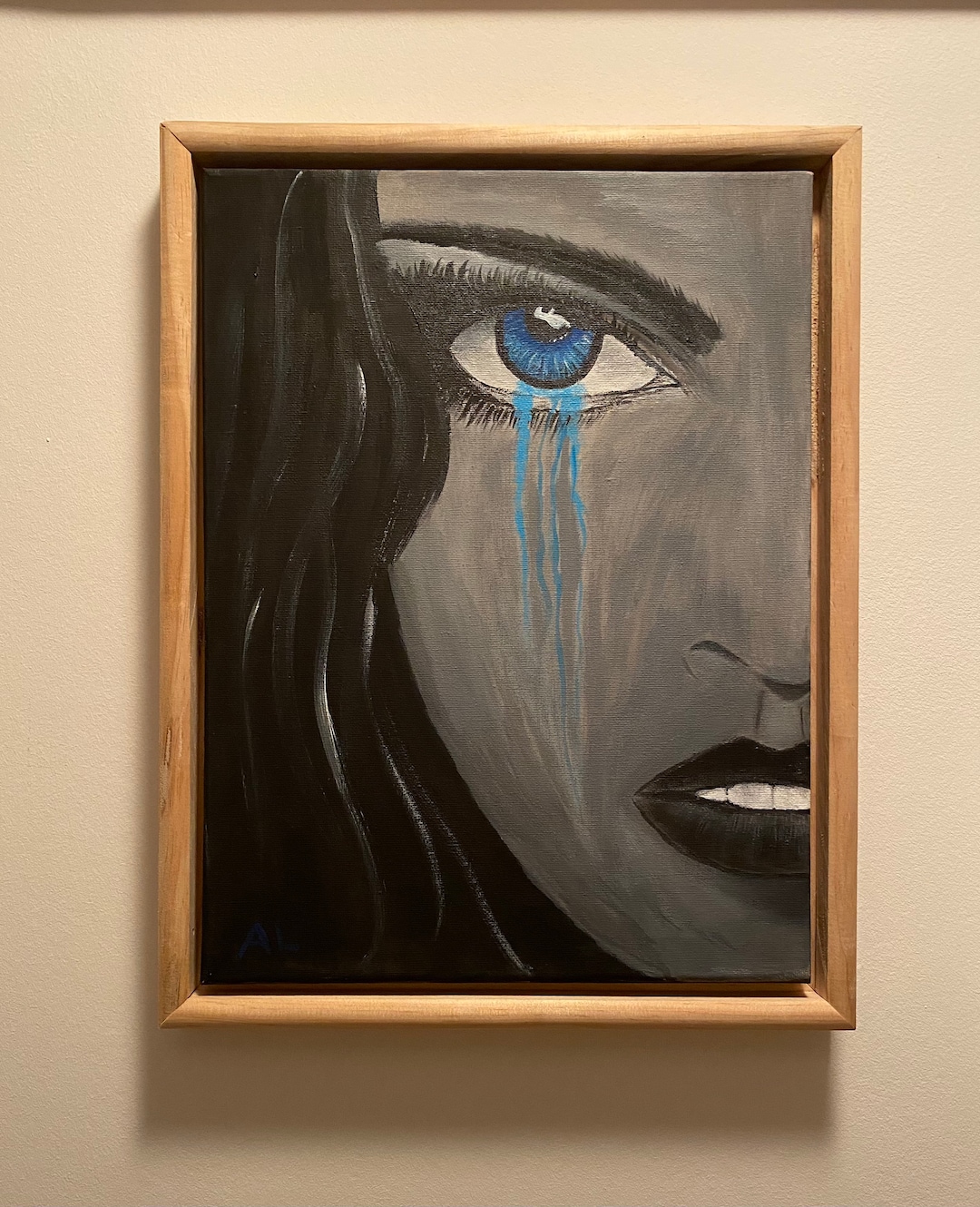 Acrylic Picture Abstract tears Art Face Eye Tears - Etsy
